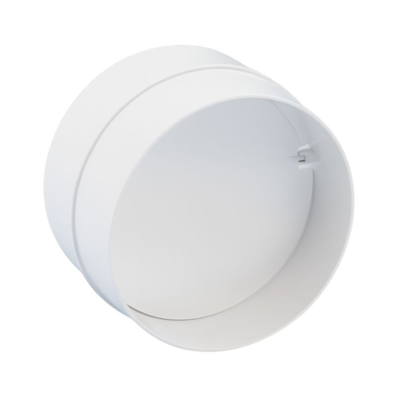 Buisverbinding kunststof wit met terugslagklep 125mm | CarpentierMooren.nl