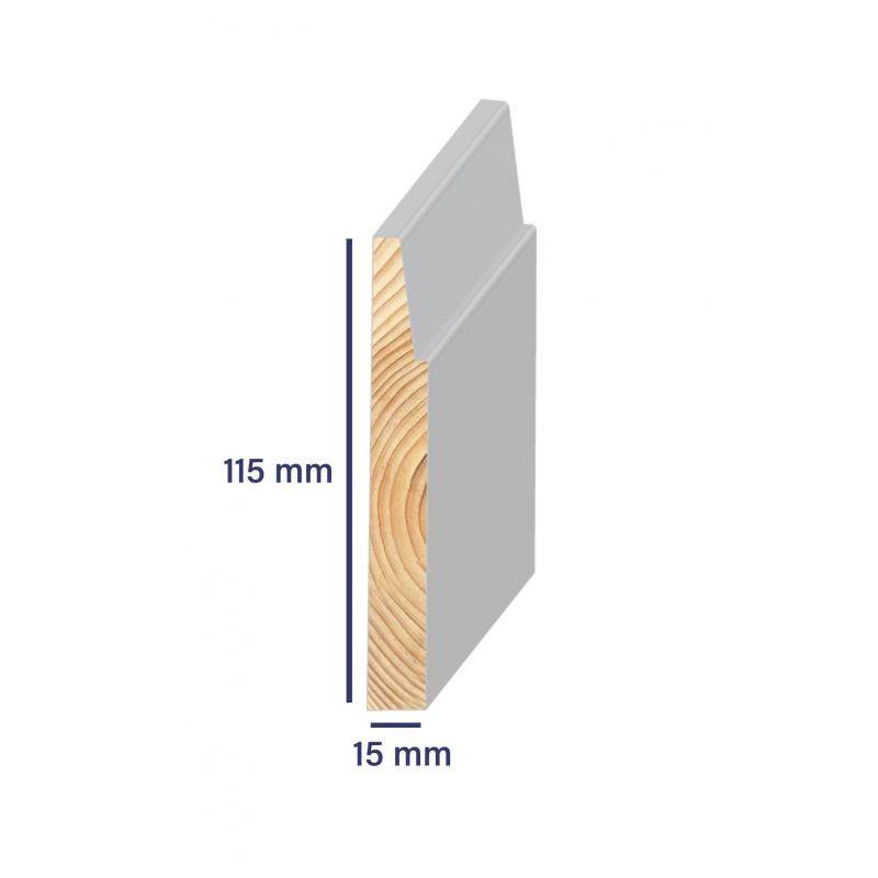 Grenen plint modern gegrond 18x140mm | CarpentierMooren.nl