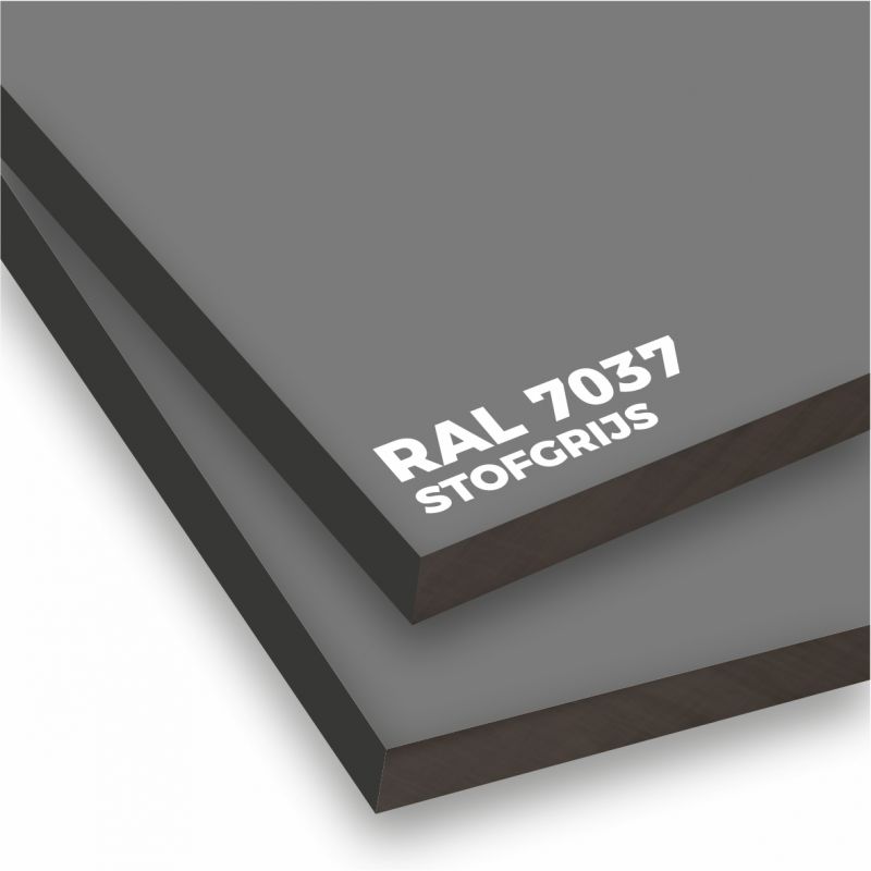 Multicompact muisgrijs suede RAL7037 2-zijdig uv+ 3050x1300x6mm